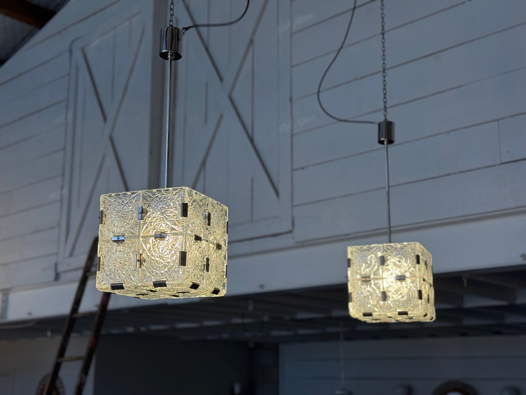 ‘cube’ glass pendants in Pendants, wall lights, chandeliers, table ...