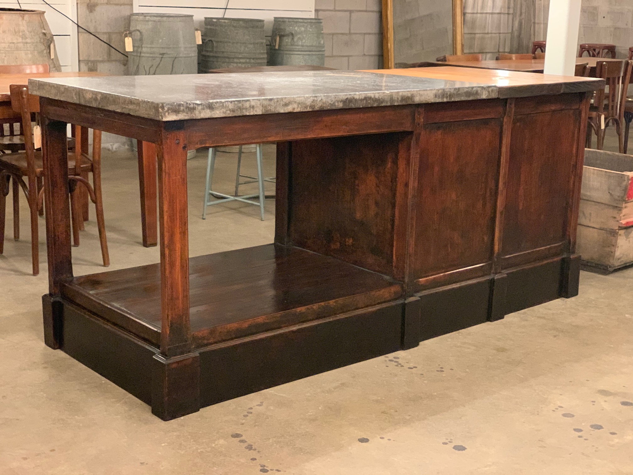 Belgian bakers counter with a bluestone top in Sold | Vitrine