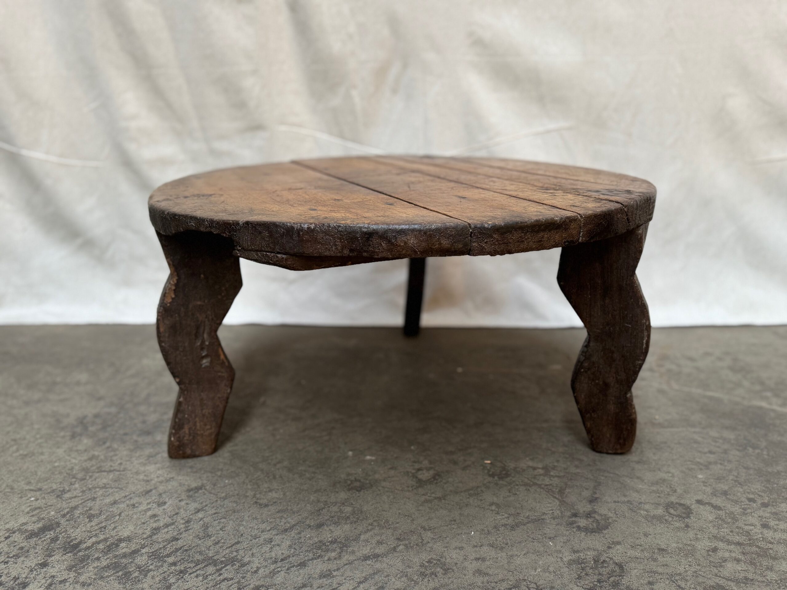 Romanian shepherds coffee table D61cm in Sold | Vitrine