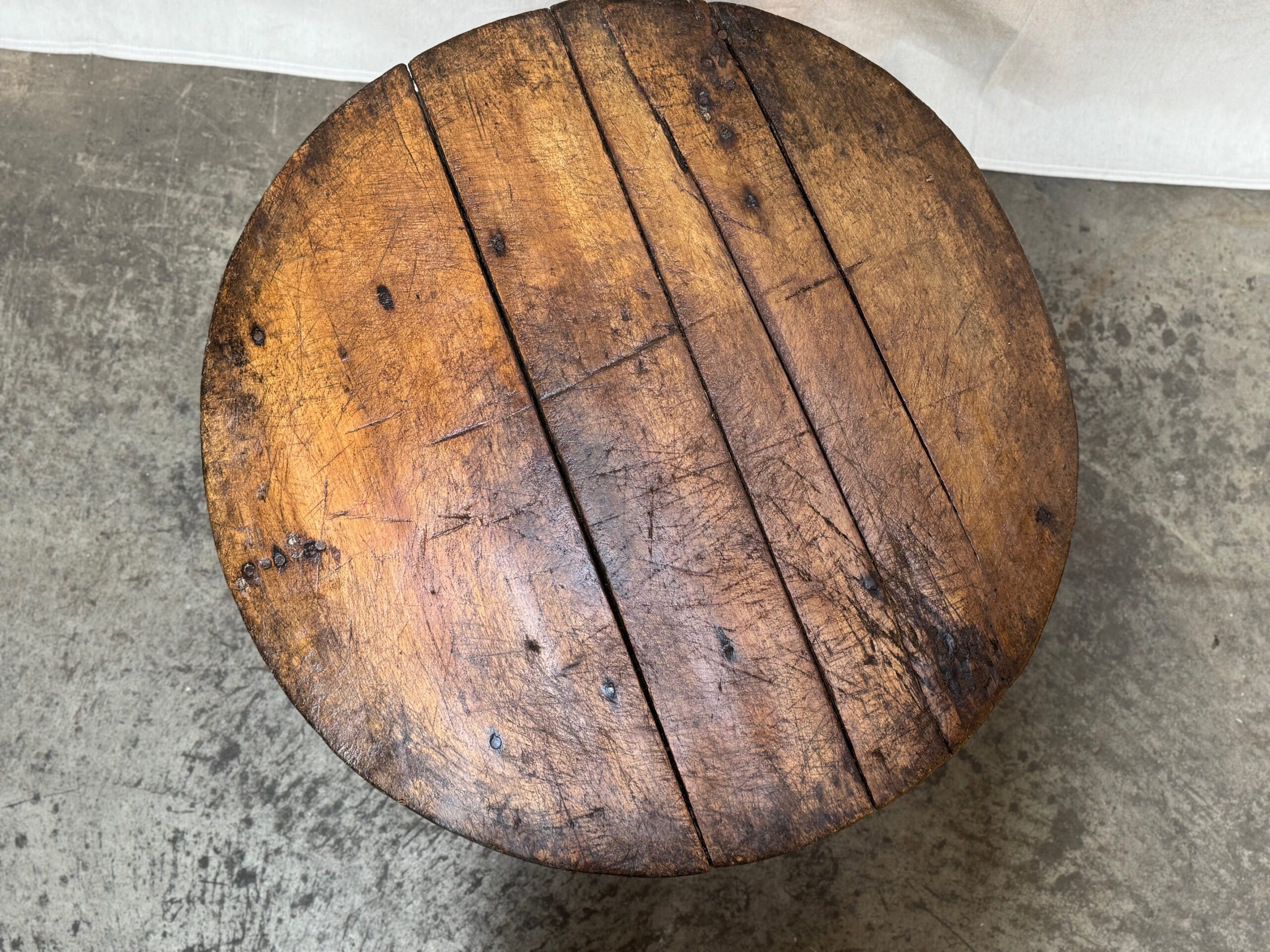 Romanian shepherds coffee table D61cm in Sold | Vitrine