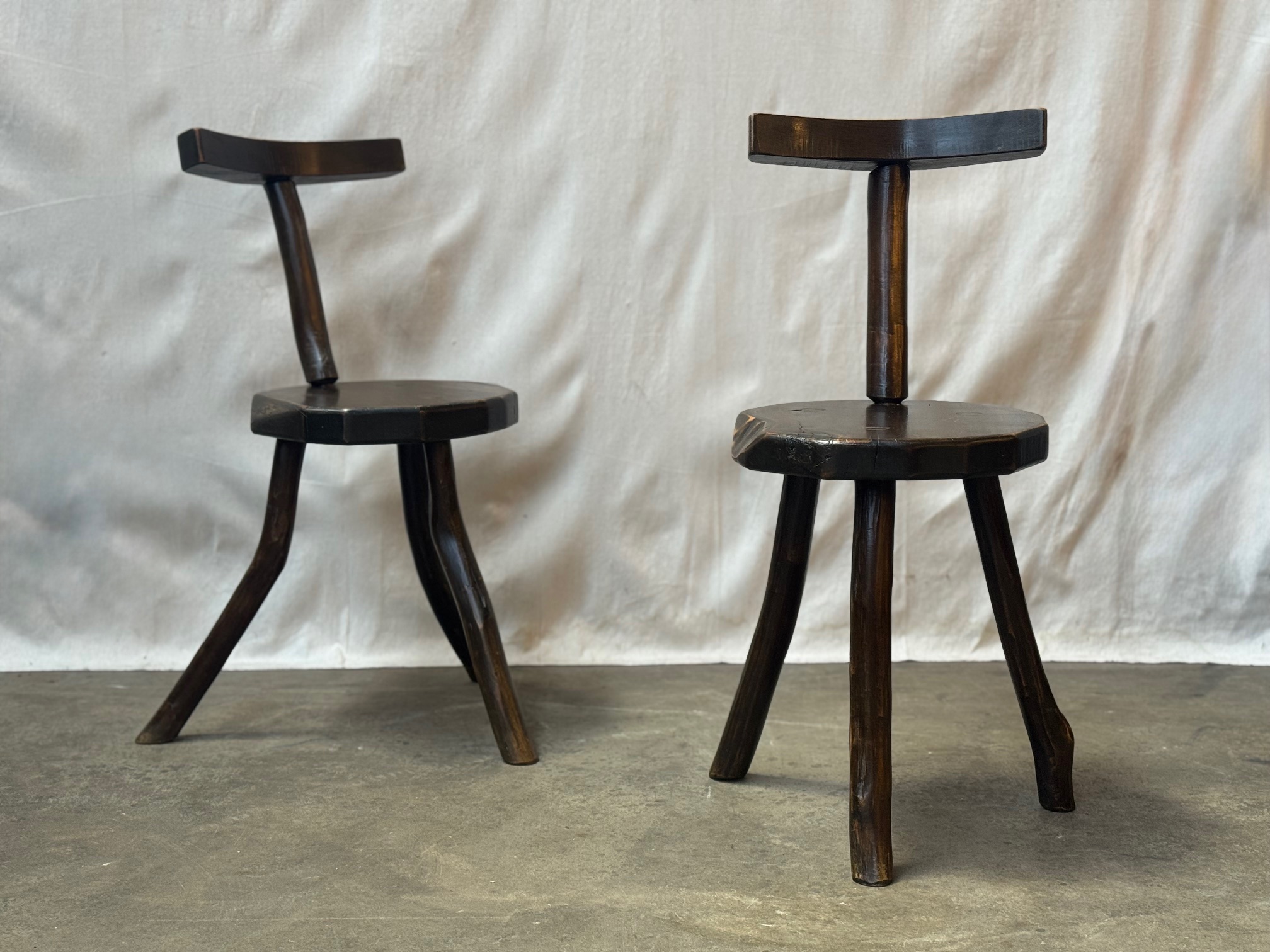 Brutalist tri-leg Chairs (2) in Coffee Tables & small side tables | Vitrine